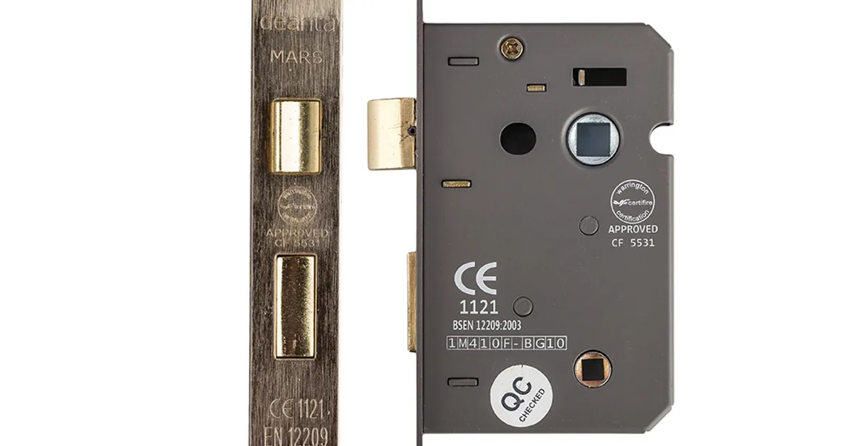 Shawfield Timber | 3 Lever Bathroom Lock - Square