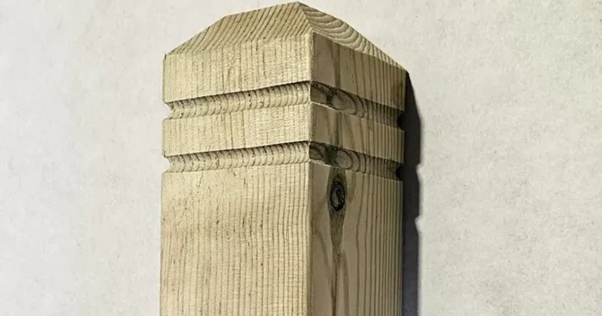 Shawfield Timber | Square Pine Newel Post (Banded) | Scotland